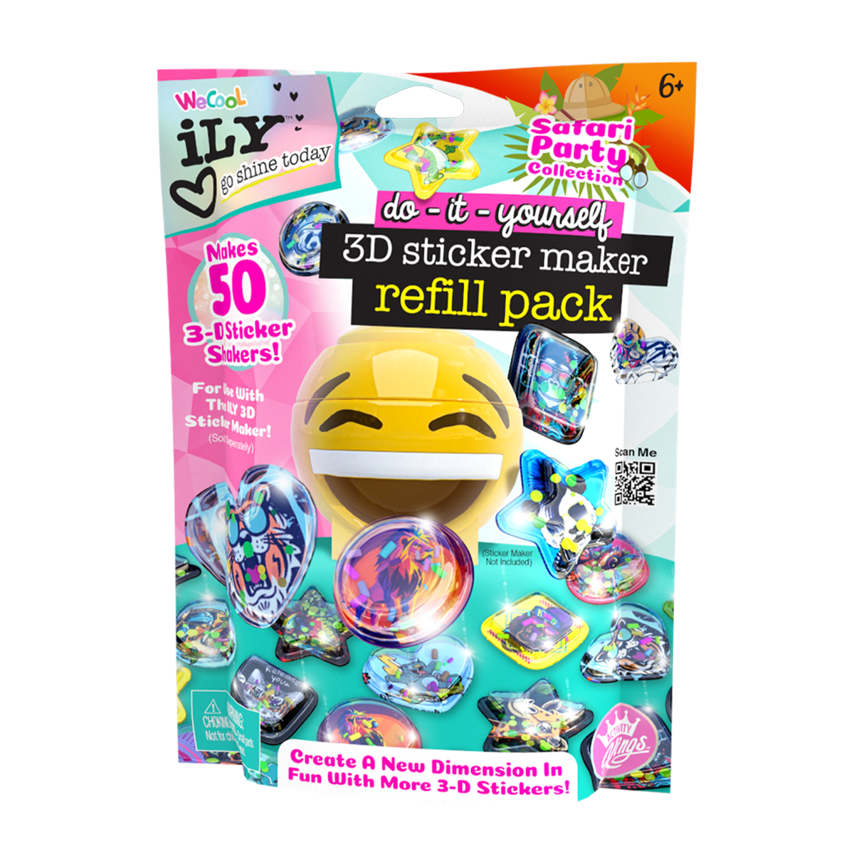 3D Sticker Maker Refills- Safari Party – WeCool Toys