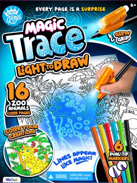 Magic Trace Light to Draw "Take me to the Zoo" | Drawing & Coloring Ac ...